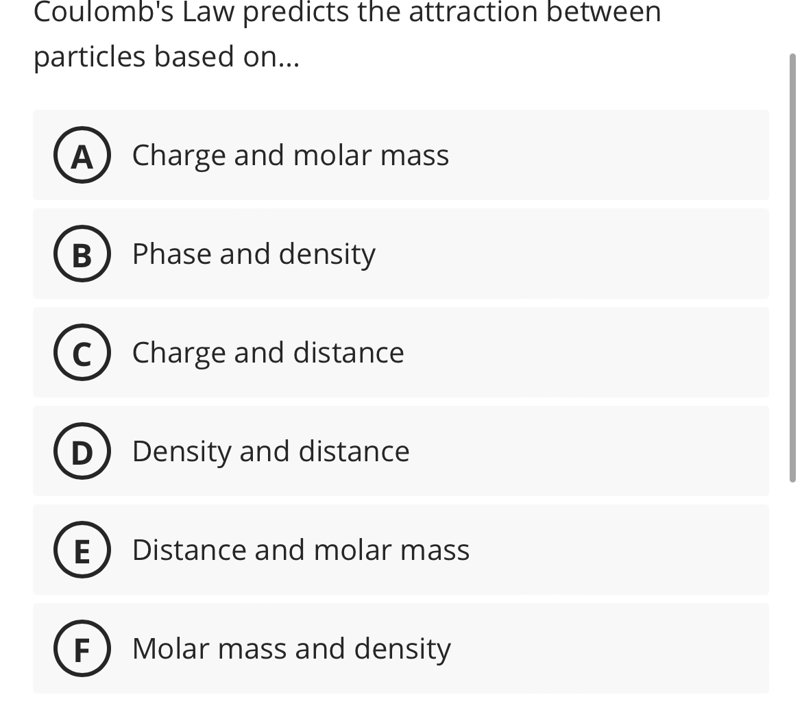 Solved Coulomb's Law predicts the attraction between | Chegg.com