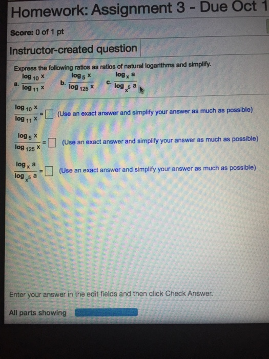 Solved Homework Assignment 3 Due Oct 1 Score 0 Of 1 Pt