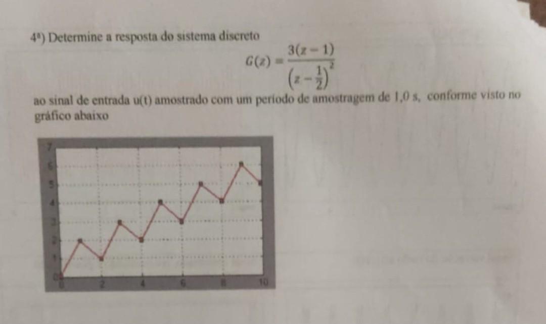 Solved determine a resposta ao sistema discreto ao sinal de | Chegg.com