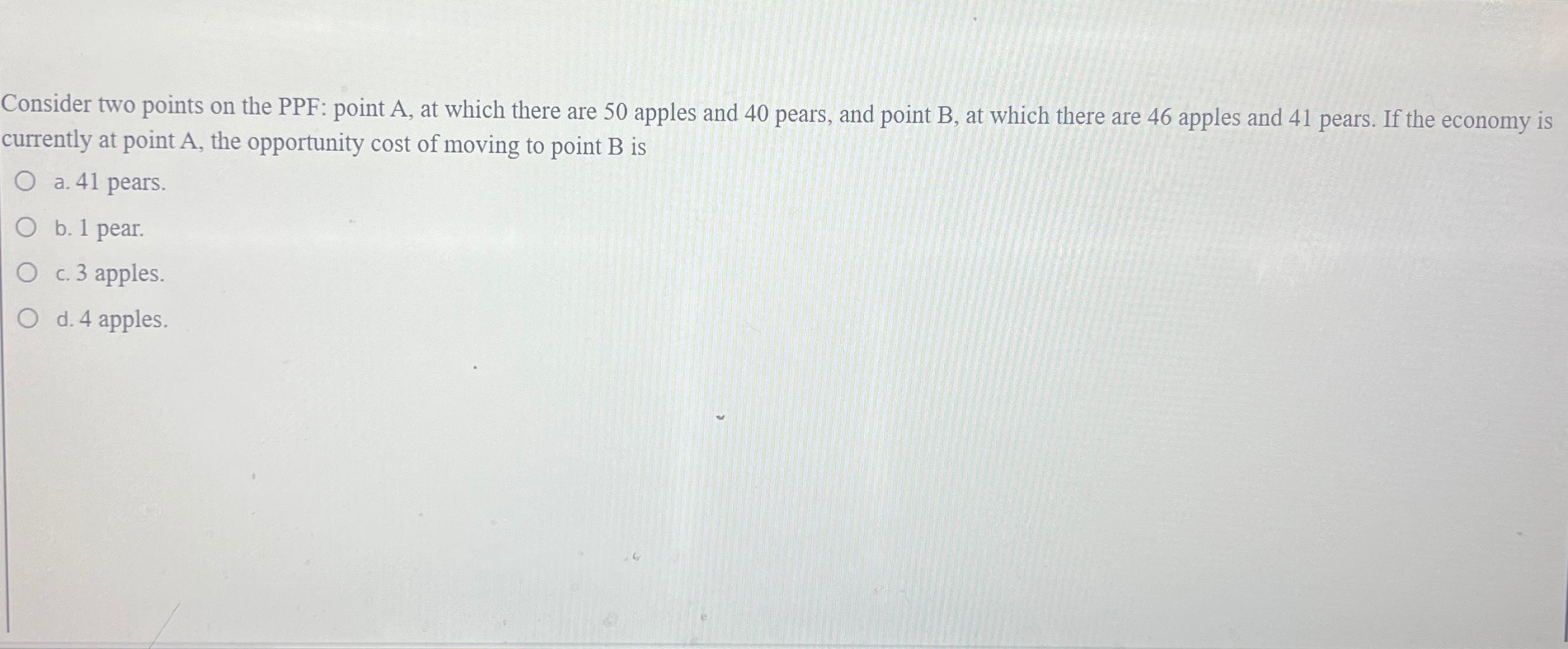 Solved Consider two points on the PPF: point A, ﻿at which | Chegg.com
