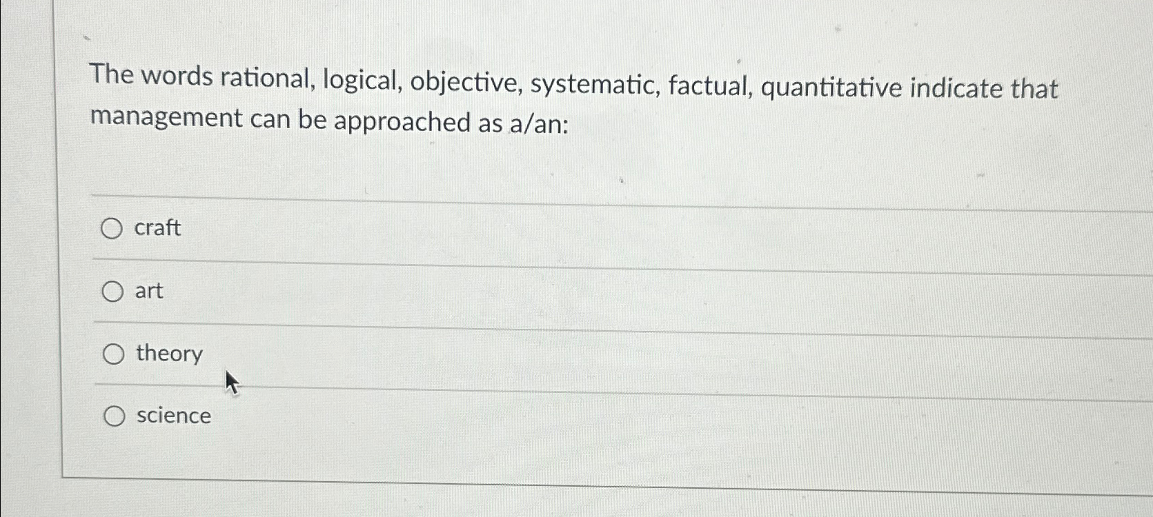Solved The words rational, logical, ﻿objective, systematic, | Chegg.com