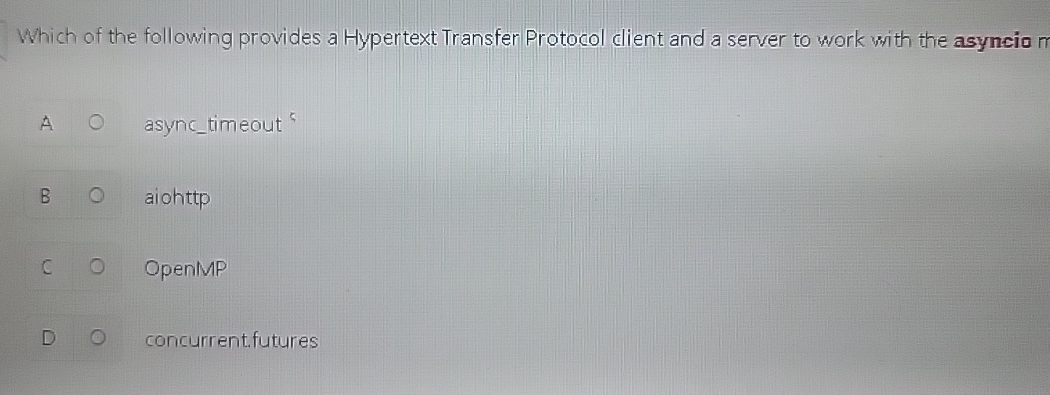 Solved Which of the following provides a Hypertext Transfer | Chegg.com