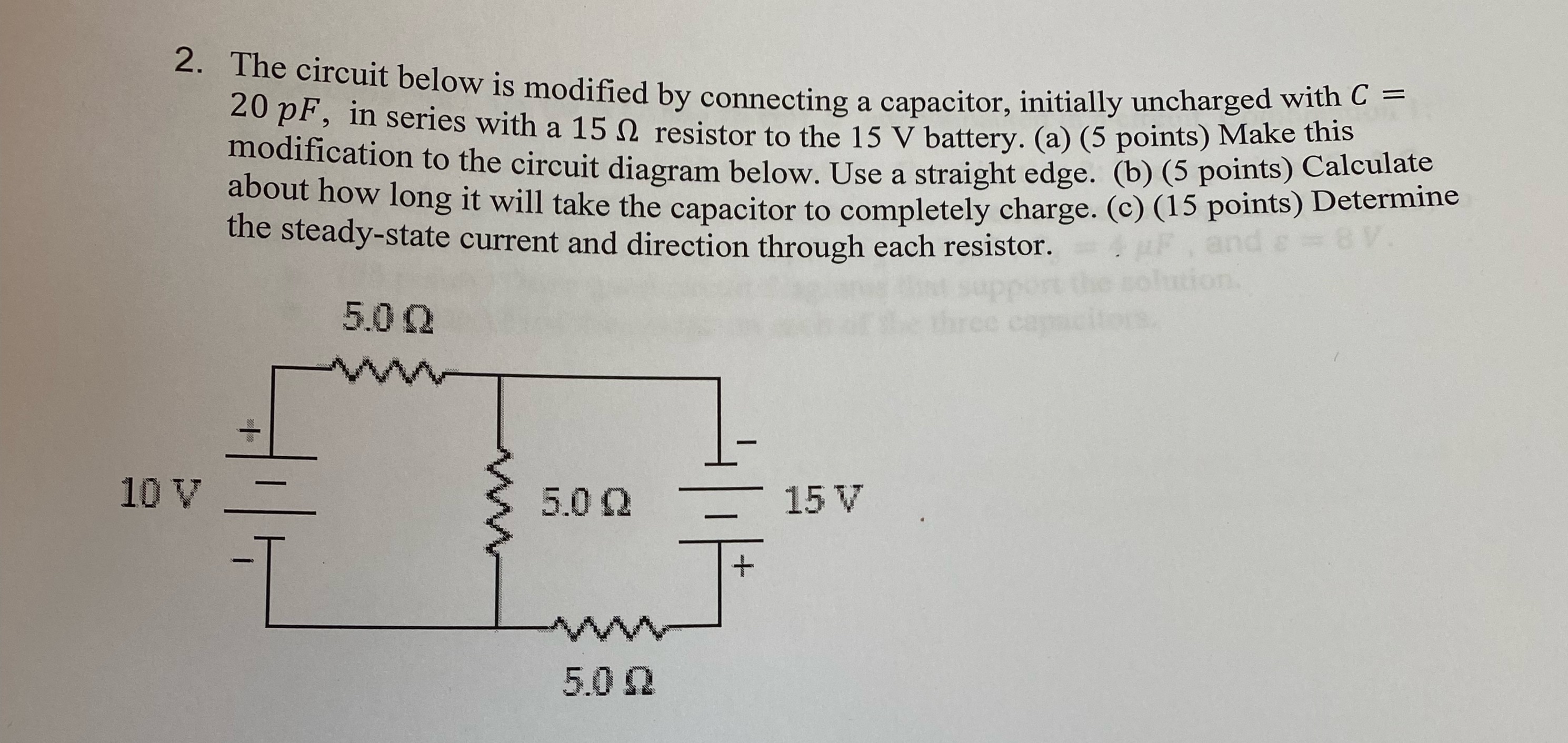 Solved The circuit below is modified by connecting a | Chegg.com
