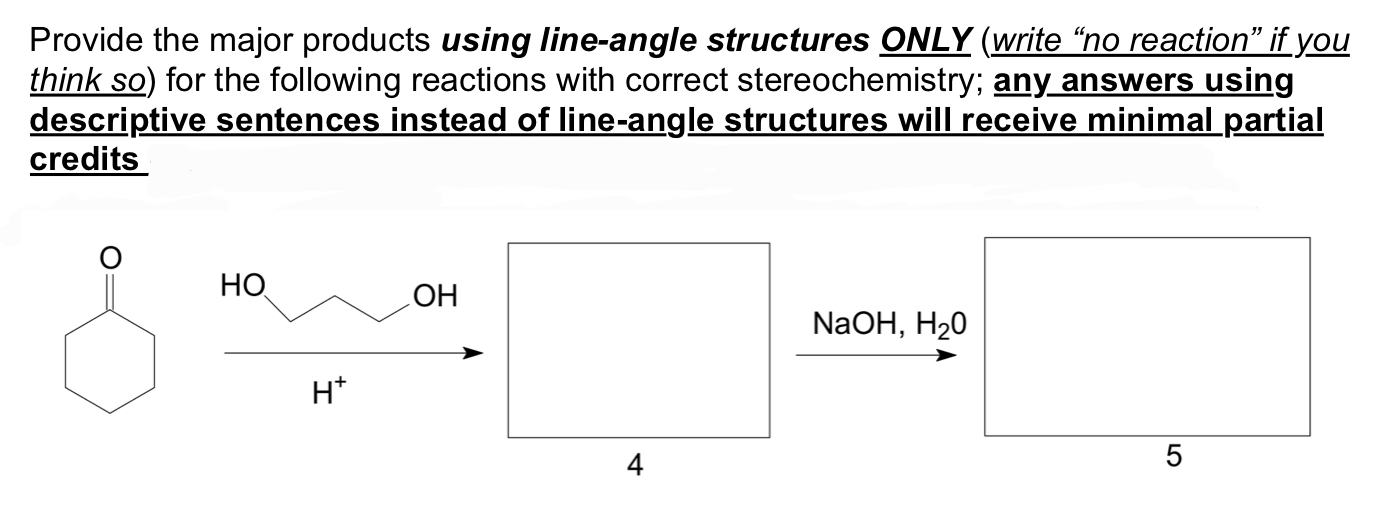 Solved Provide the major products using line-angle | Chegg.com