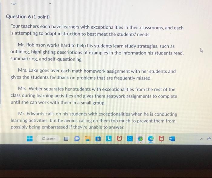 Solved Four teachers each have learners with | Chegg.com