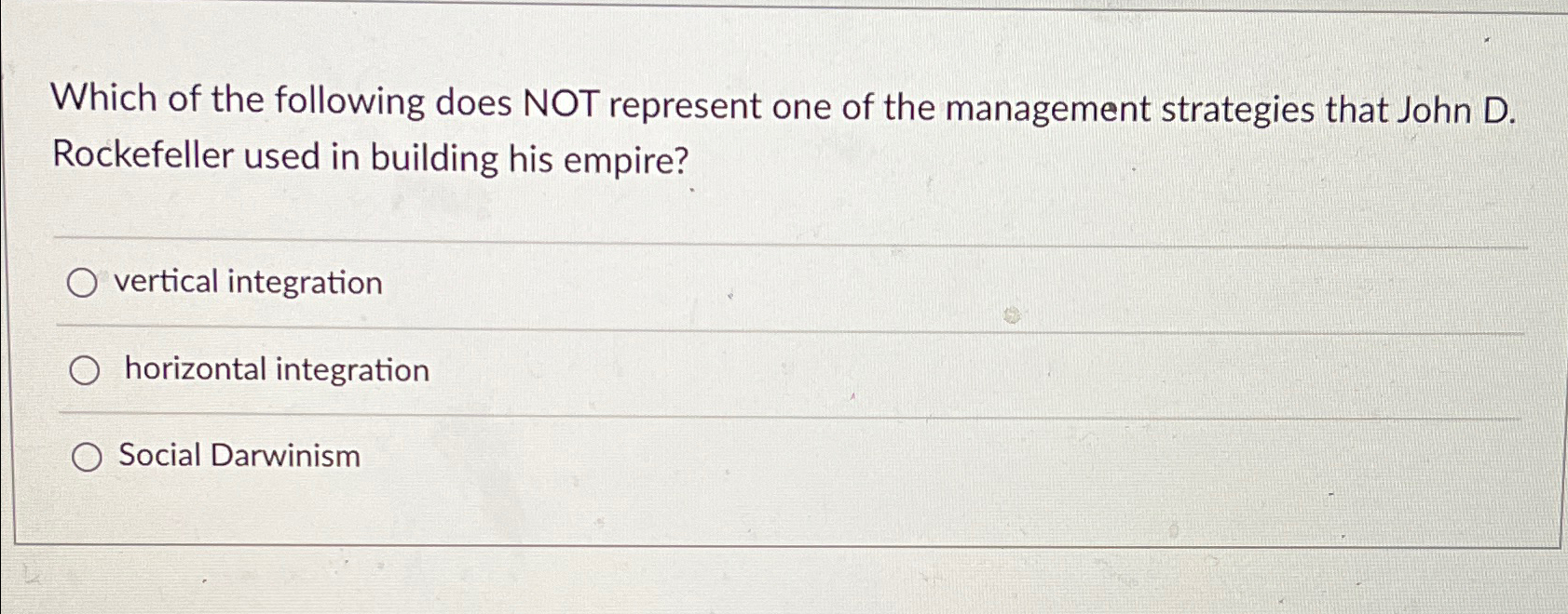 Solved Which of the following does NOT represent one of the | Chegg.com
