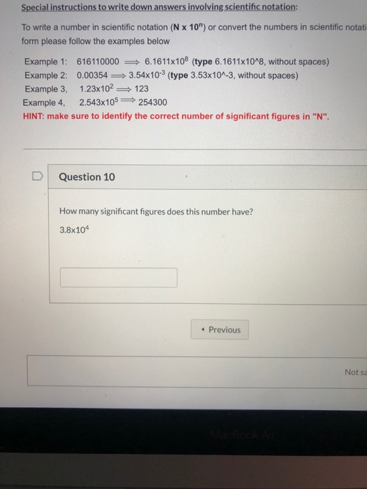 Solved Special instructions to write down answers involving | Chegg.com