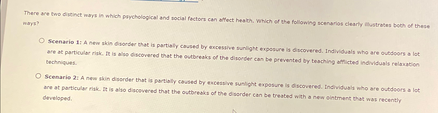 Solved There are two distinct ways in which psychological | Chegg.com