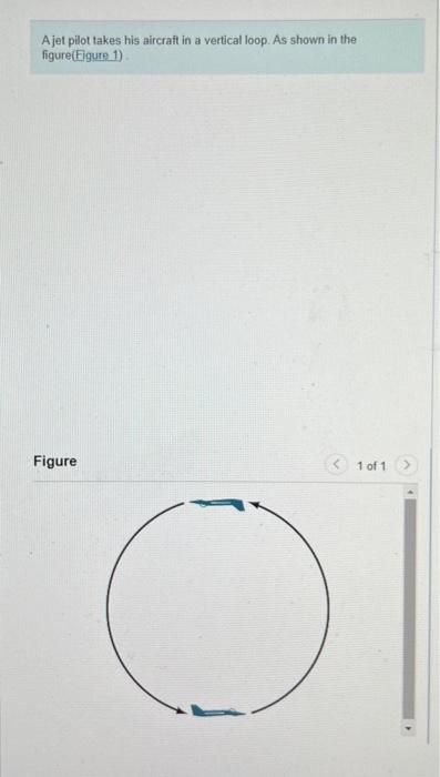 Solved Ajet pilot takes his aircraft in a vertical loop. As | Chegg.com