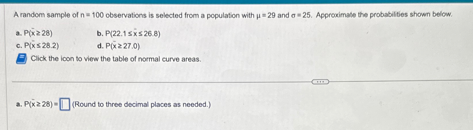 Solved A random sample of n=100 ﻿observations is selected | Chegg.com