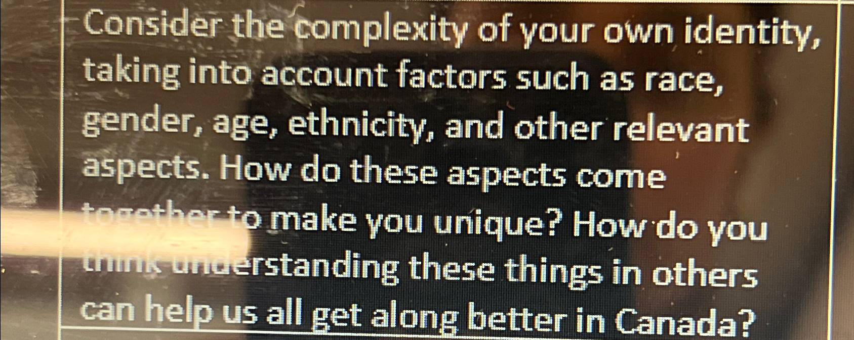 Solved Consider the complexity of your own identity, taking | Chegg.com