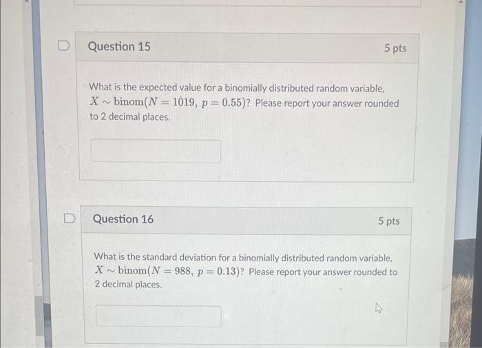 Solved What is the expected value for a binomially | Chegg.com