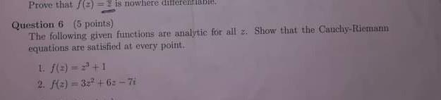 Solved Question 6 (5 points) The following given functions | Chegg.com