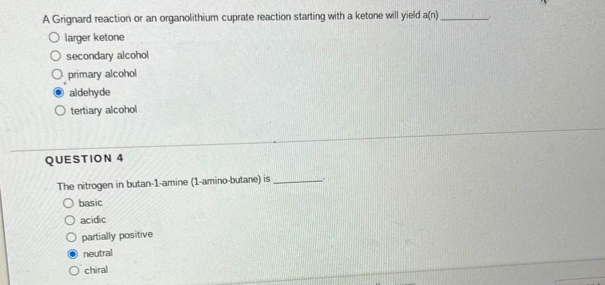 Solved A Grignard reaction or an organolithium cuprate | Chegg.com