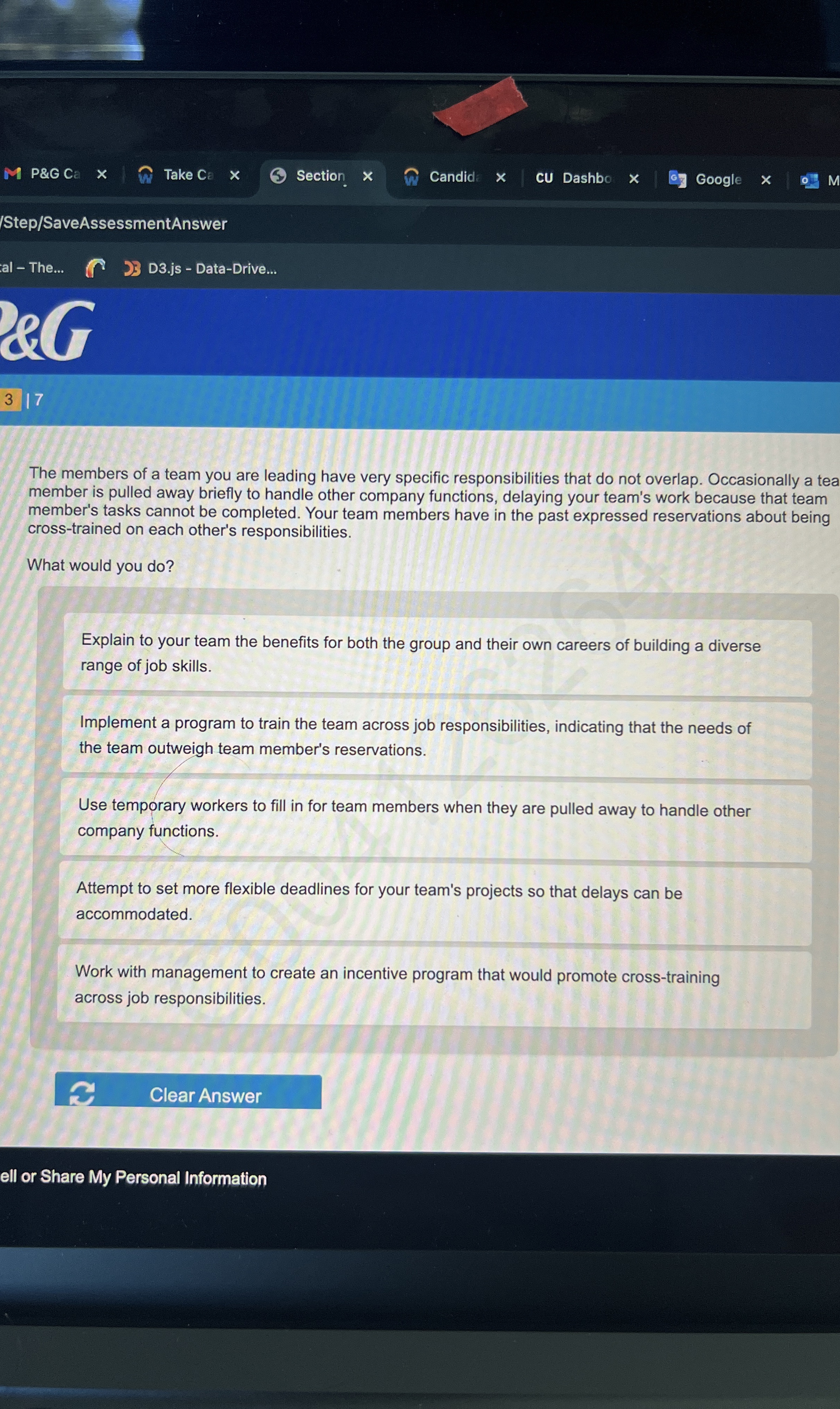 Solved The members of a team you are leading have very | Chegg.com