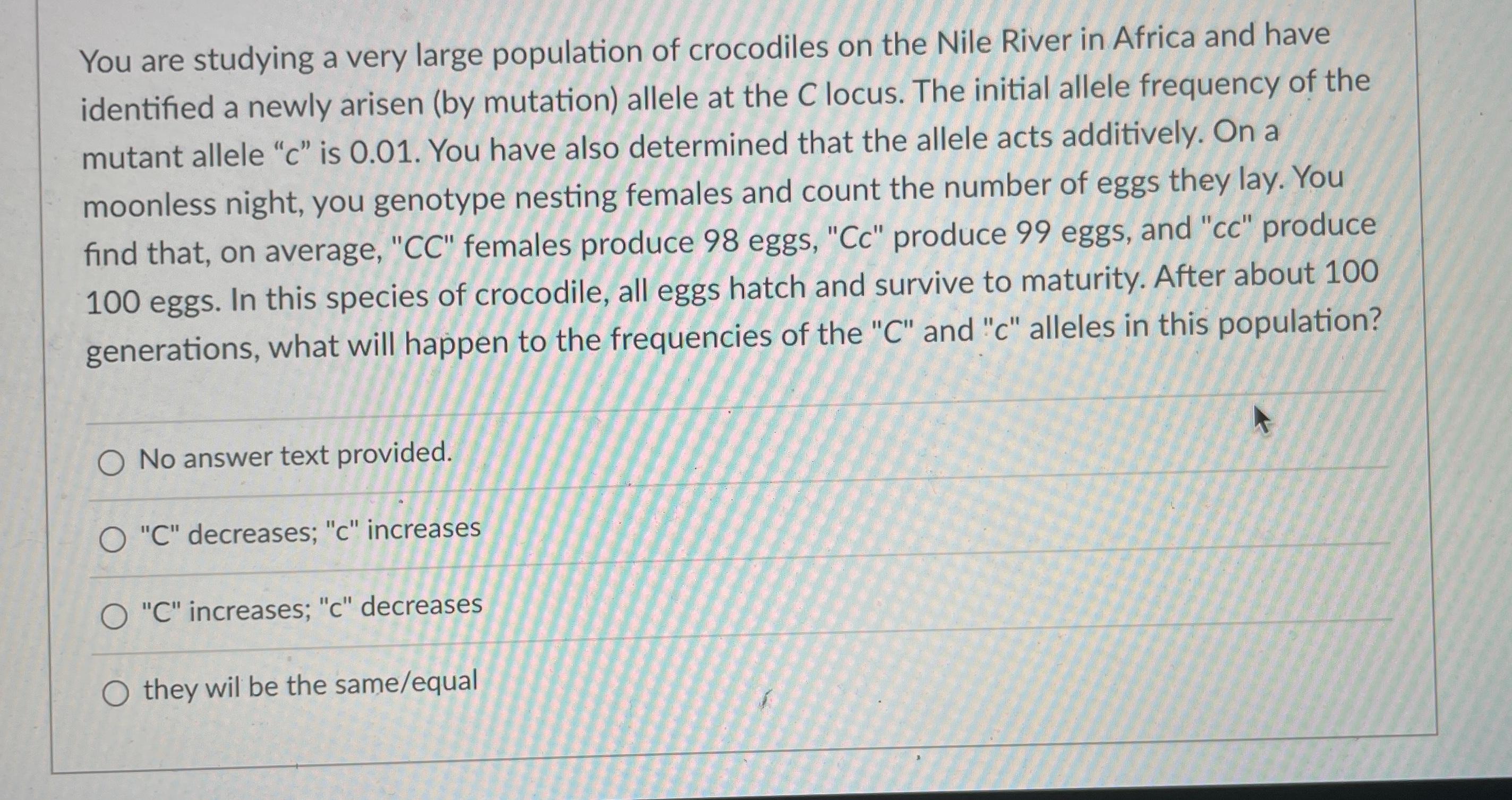 Solved You are studying a very large population of | Chegg.com