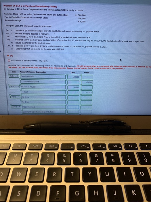 Solved Problem 14-01A a-c (Part Level Submission) (Video) On | Chegg.com