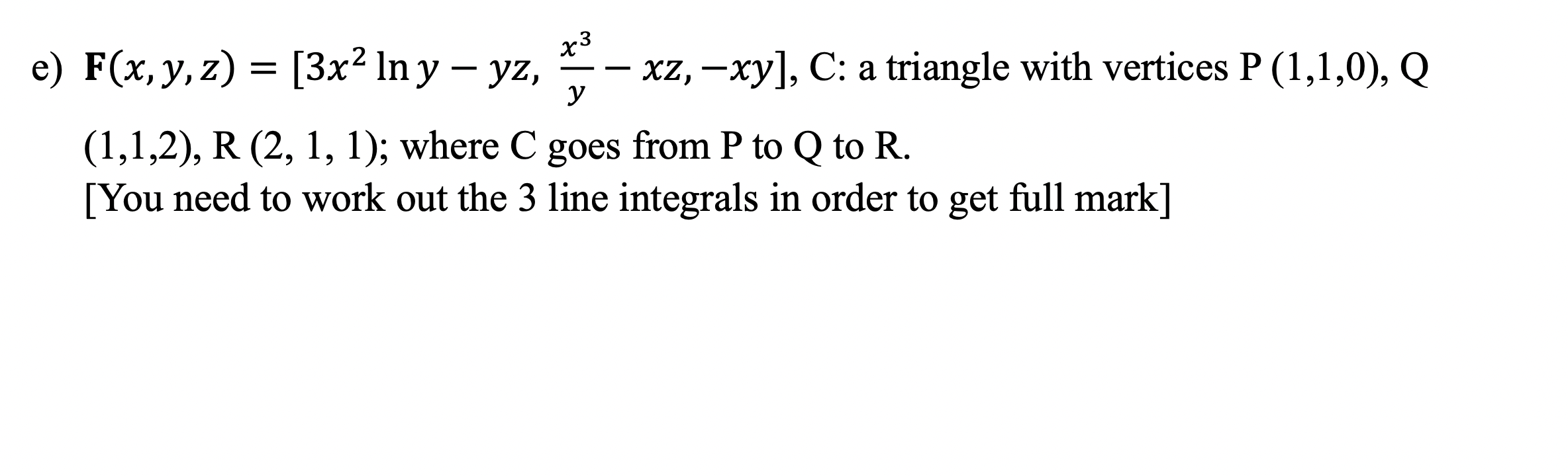 Solved Compute the line integral for the following curve C | Chegg.com