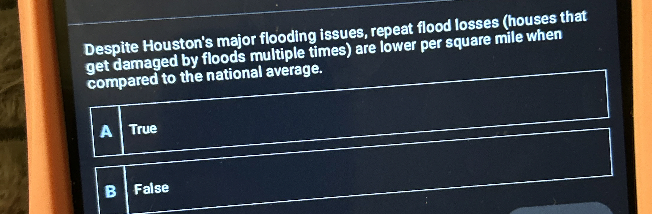 Solved Despite Houston's mejor flooding issues, repeat flood | Chegg.com