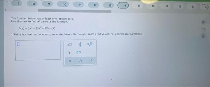 Solved 7 8 9 10 11 12 13 14 15 16 17 B 19 The function below | Chegg.com