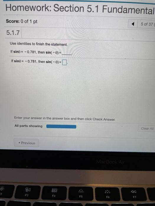 Solved Homework Section 5 1 Fundamental Score 0 Of 1 Pt 1