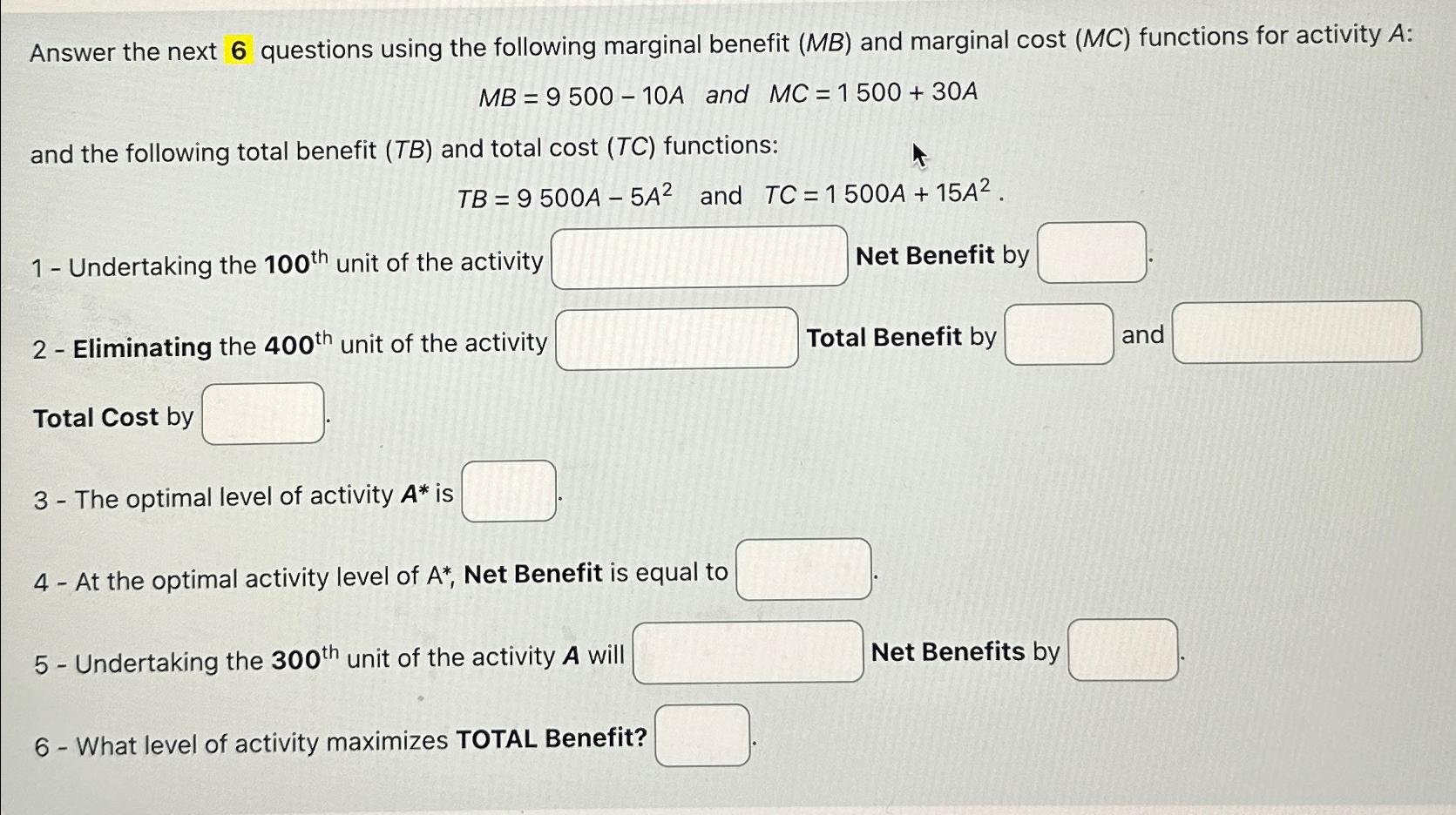 Solved Answer the next 6 ﻿questions using the following | Chegg.com