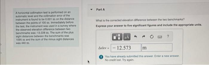 Solved A horizontal colimation test is performed on an | Chegg.com