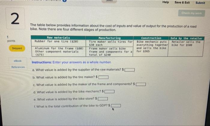 Solved The table below provides information about the cost | Chegg.com