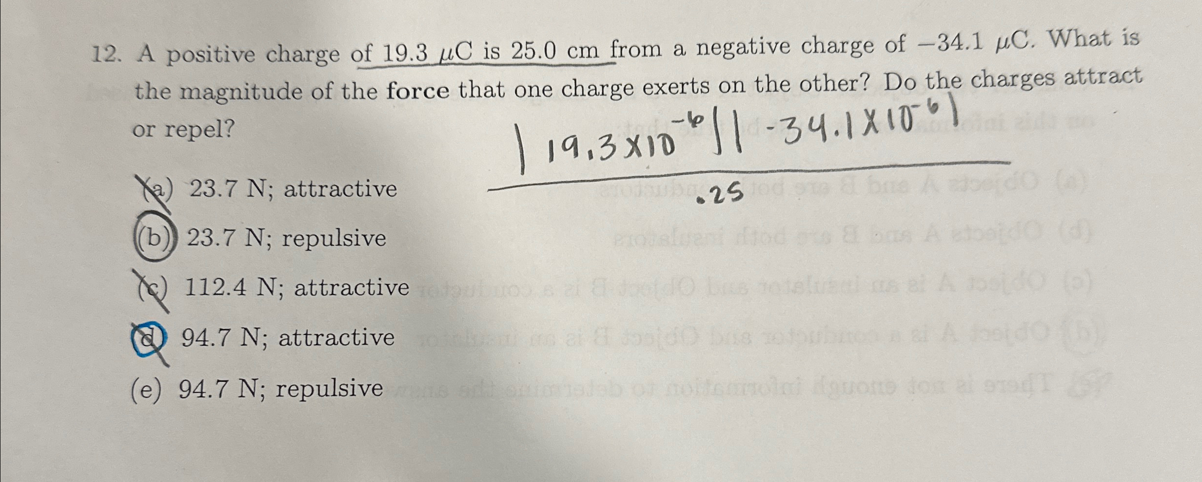 Solved A positive charge of 19.3μC ﻿is 25.0cm ﻿from a | Chegg.com