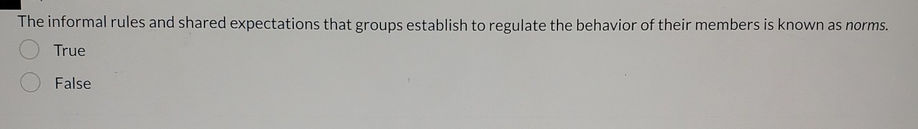 Solved The informal rules and shared expectations that | Chegg.com