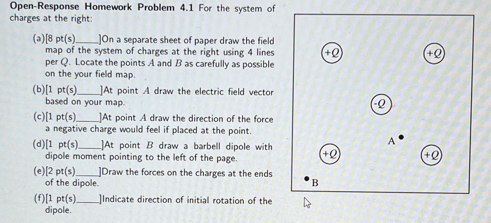 Solved Open-Response Homework Problem 4.1 ﻿For the system of | Chegg.com
