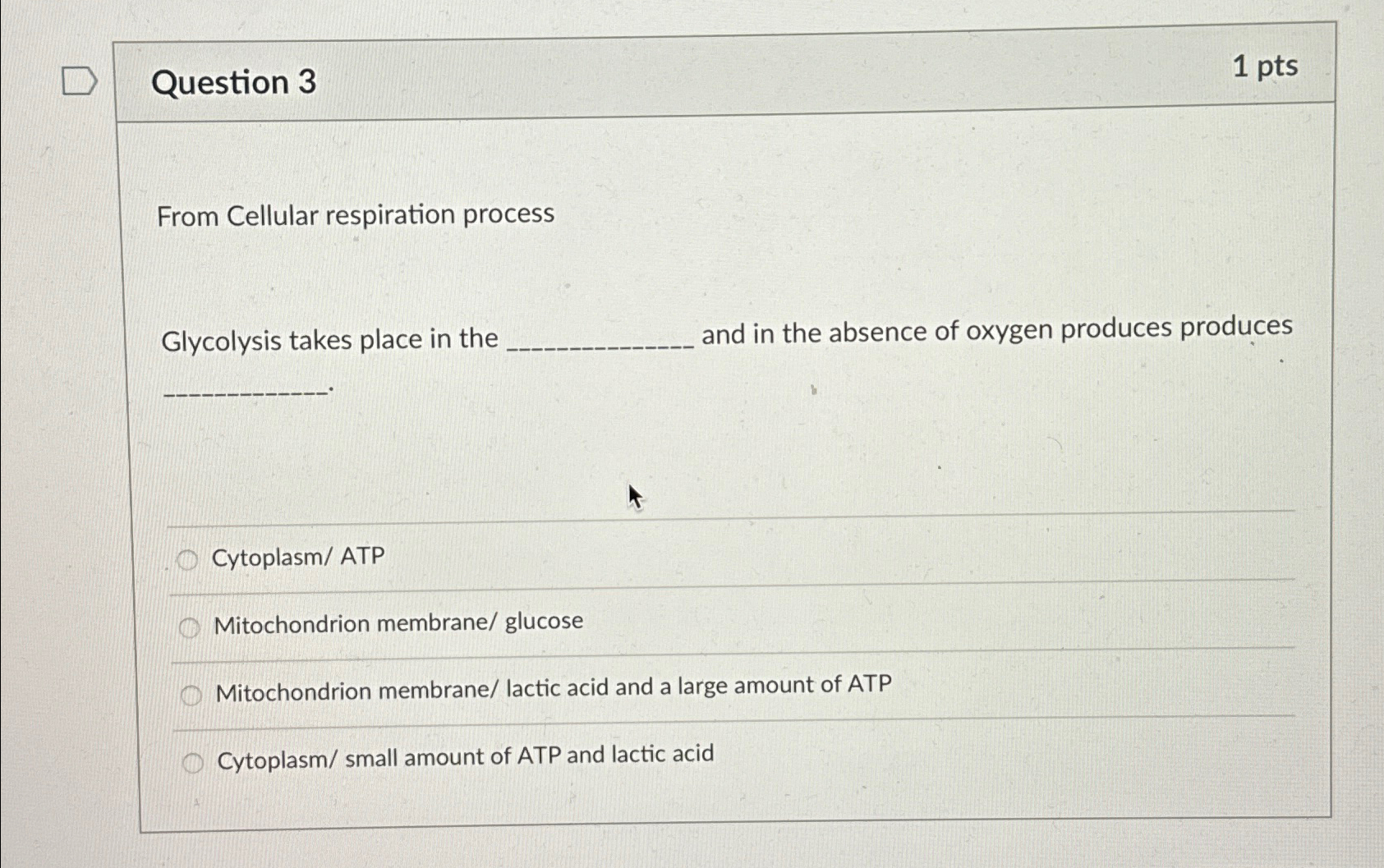 Solved Question 31ptsFrom Cellular respiration | Chegg.com