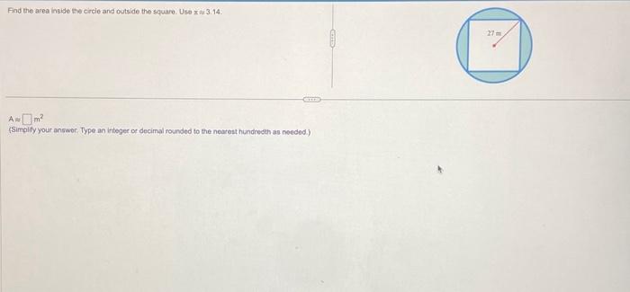 Solved find the area inside the circle and outside the | Chegg.com