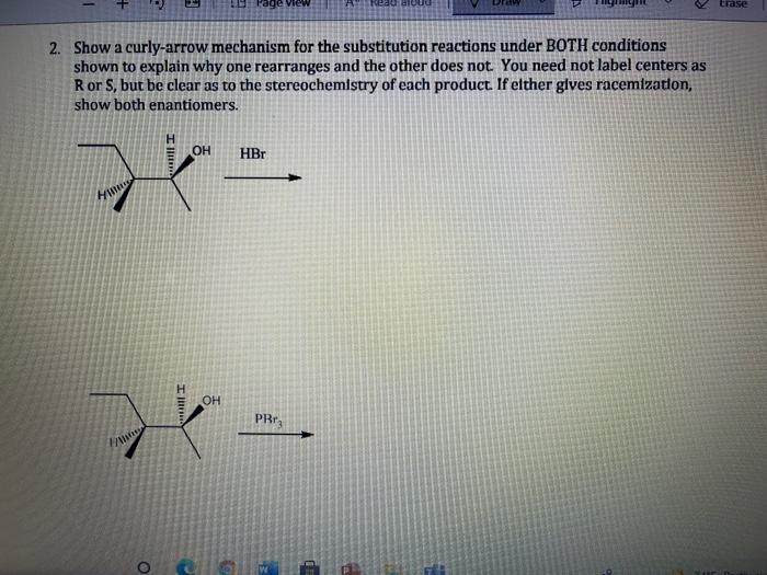 Solved trase 2. Show a curly-arrow mechanism for the | Chegg.com