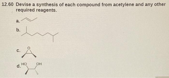 Solved 12.60 Devise a synthesis of each compound from | Chegg.com
