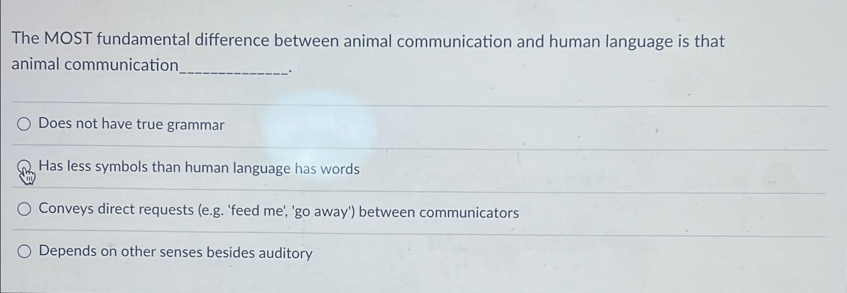 Solved The MOST fundamental difference between animal | Chegg.com