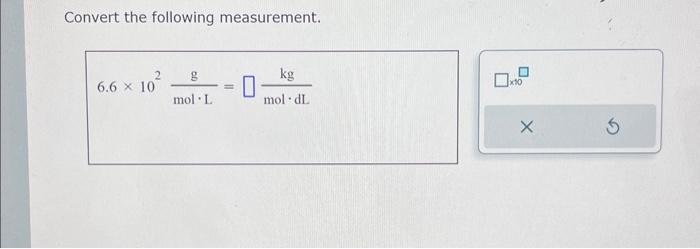 Solved Convert the following measurement. | Chegg.com