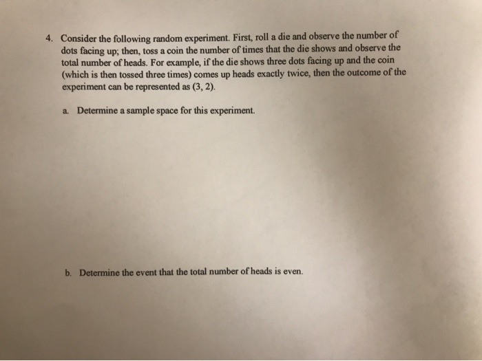 Solved 4. Consider the following random experiment. First, | Chegg.com