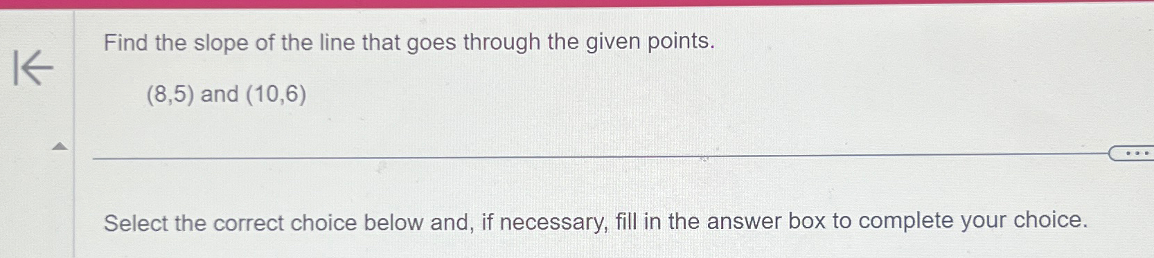 Solved Find the slope of the line that goes through the | Chegg.com