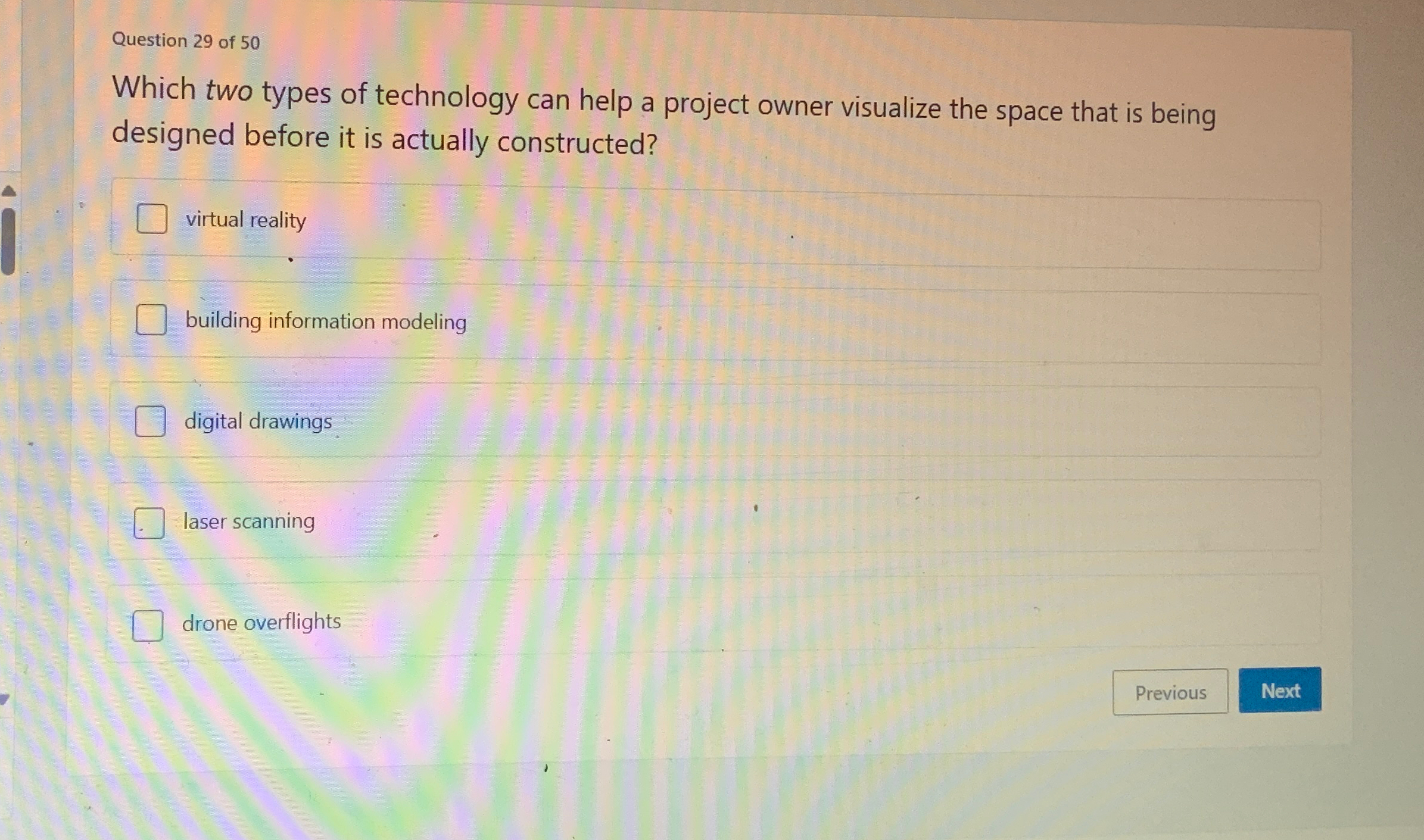 Solved Question 29 ﻿of 50 ﻿Which two types of technology can | Chegg.com