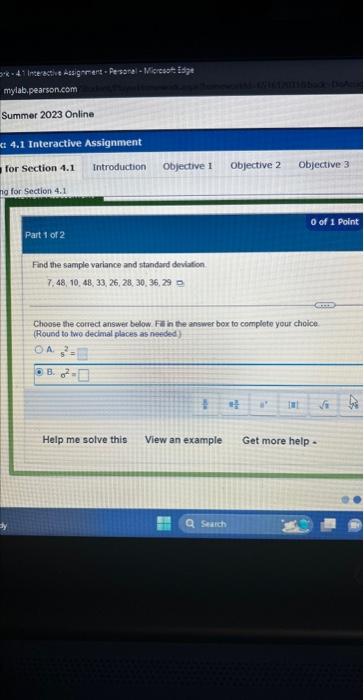 Solved Fand the sample variance and standard devlation | Chegg.com