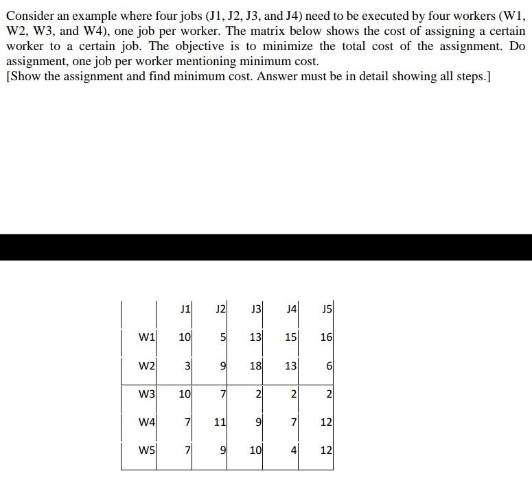 Solved Consider an example where four jobs (J1, J2, J3, and | Chegg.com