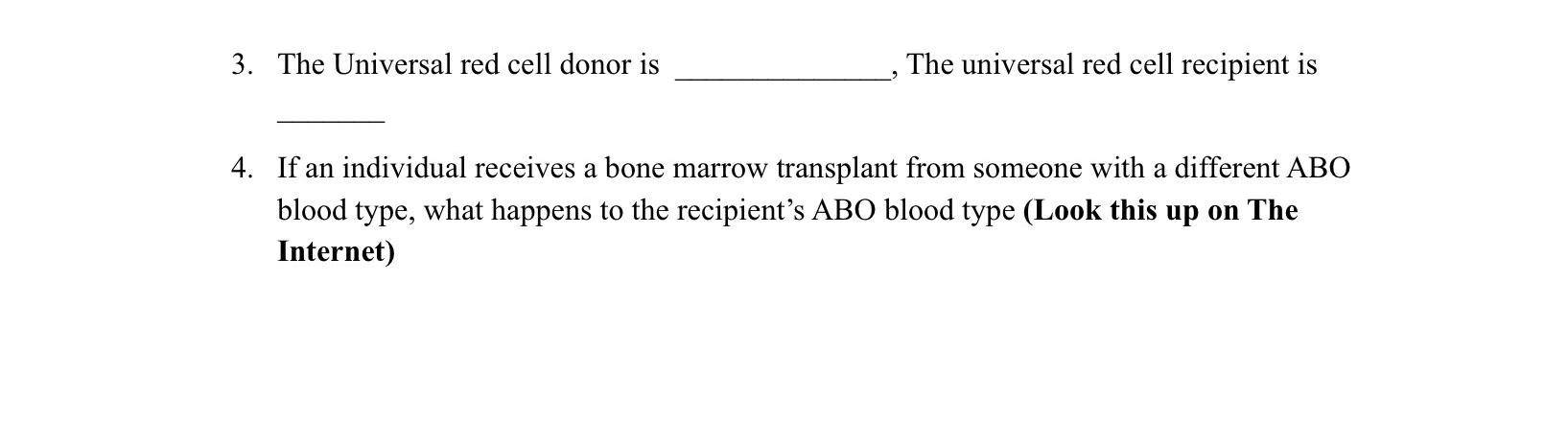 Solved The Universal red cell donor is, ﻿The universal red | Chegg.com