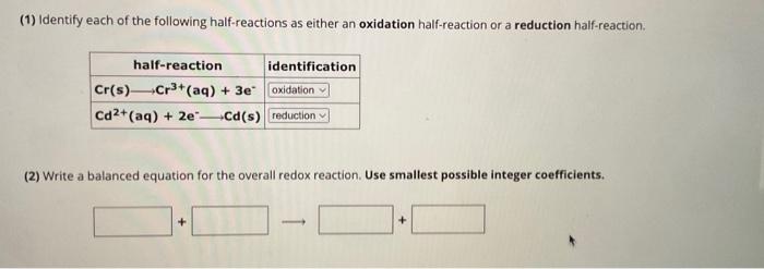 Solved The following skeletal oxidation-reduction reaction | Chegg.com