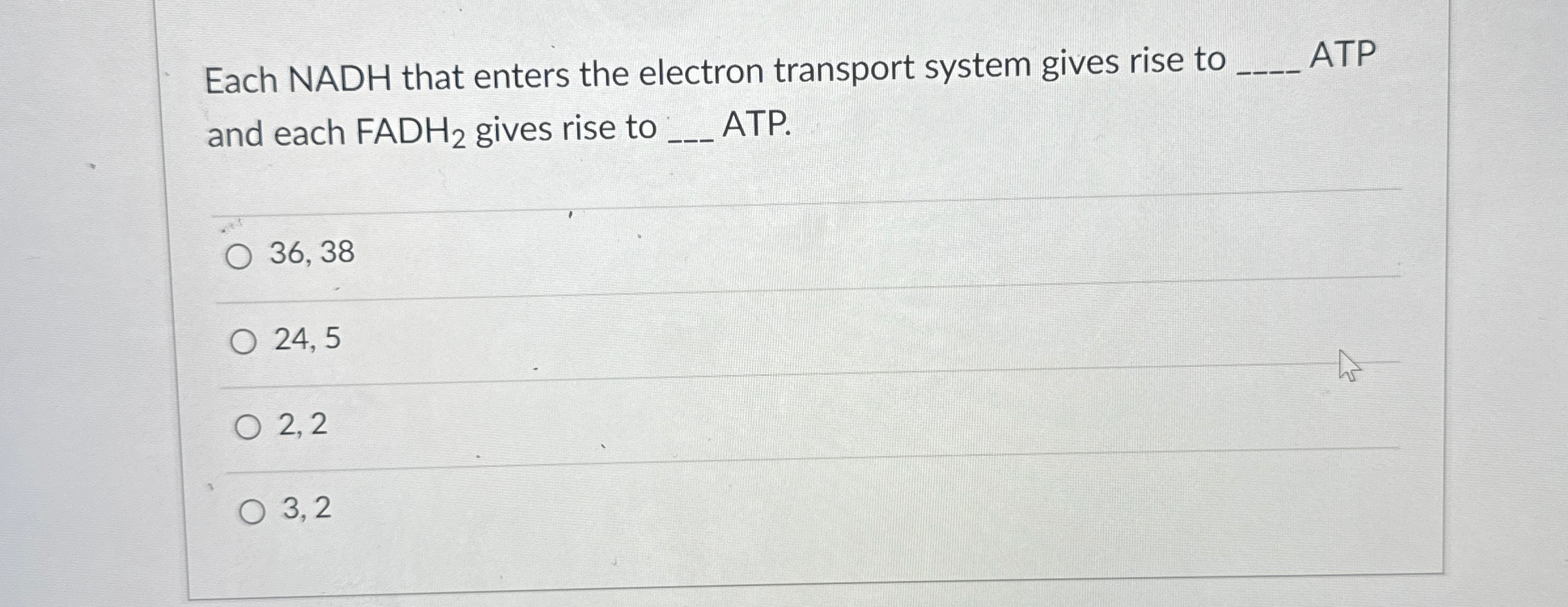 Solved Each NADH that enters the electron transport system | Chegg.com
