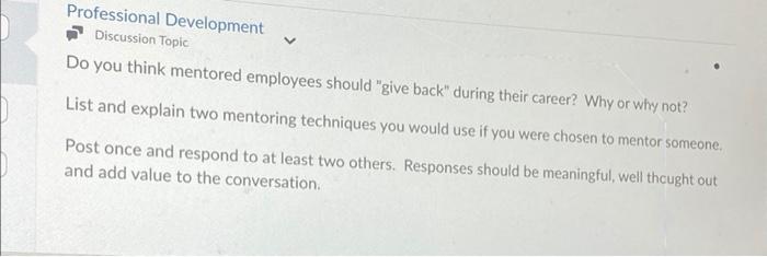 Solved Professional Development Discussion Topic Do you | Chegg.com