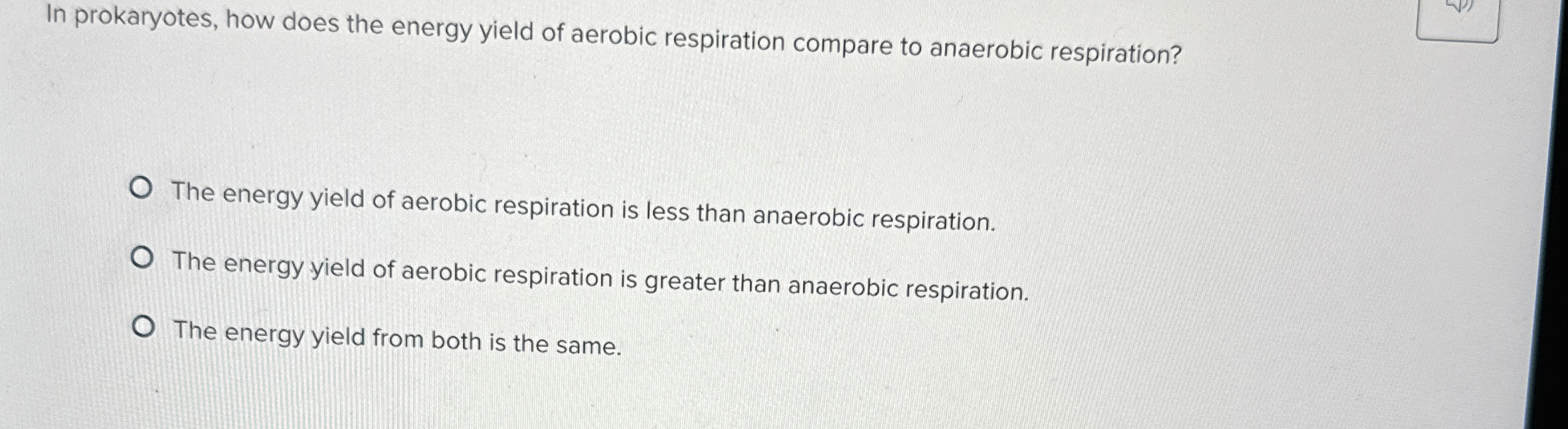 Solved In prokaryotes, how does the energy yield of aerobic | Chegg.com