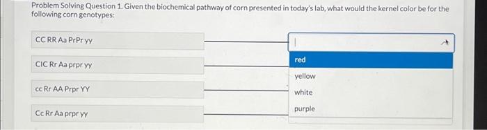 Solved Problem Solving Question 1. Given the biochemical | Chegg.com
