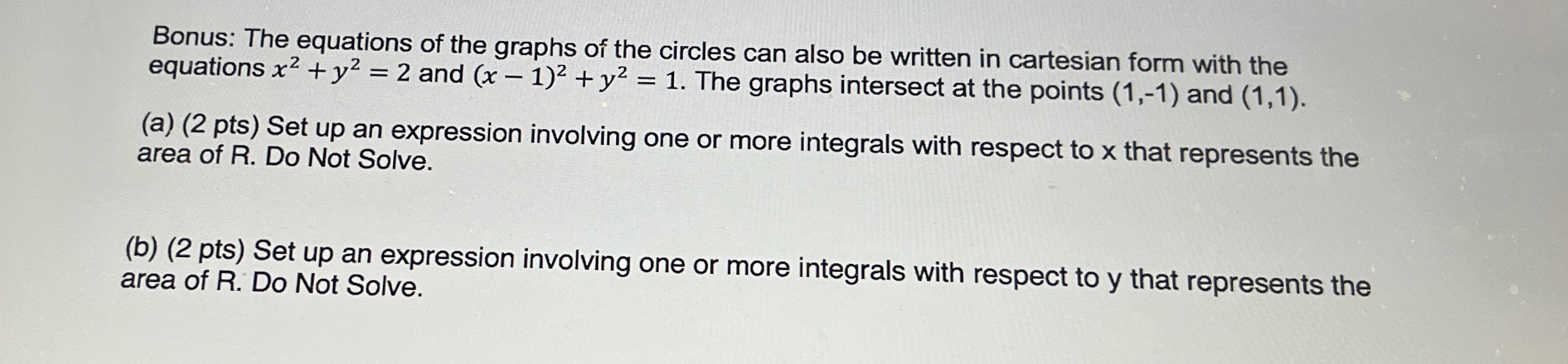 Solved Bonus: The equations of the graphs of the circles can | Chegg.com