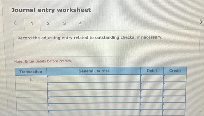 Solved Journal entry worksheet Record the adjusting entry | Chegg.com